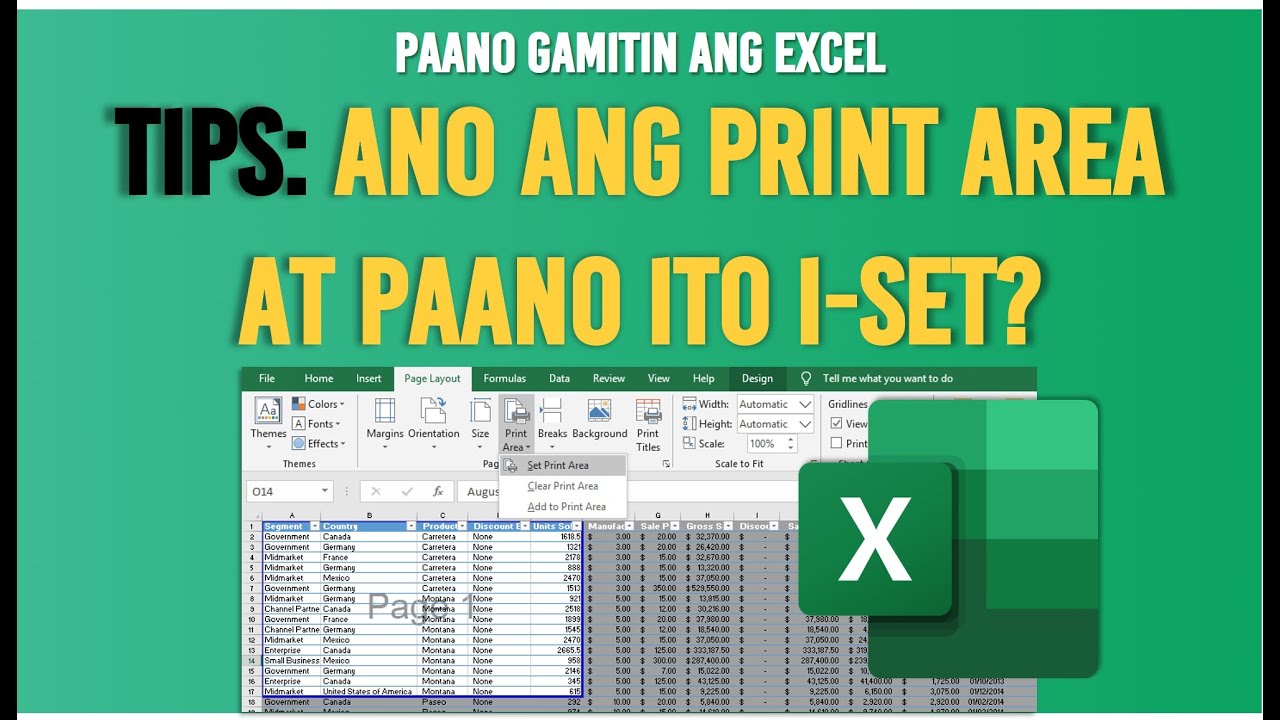 Ano ang Print Area at Paano ito i set? - YouTube