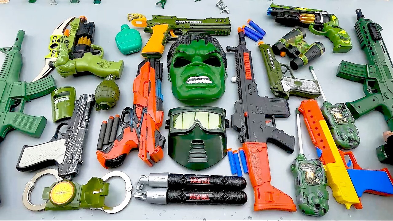 Toy Gun Mystery Unboxing – 15 Blasters! AUG A3, M32 Rifle, MX‑90 & LED ...