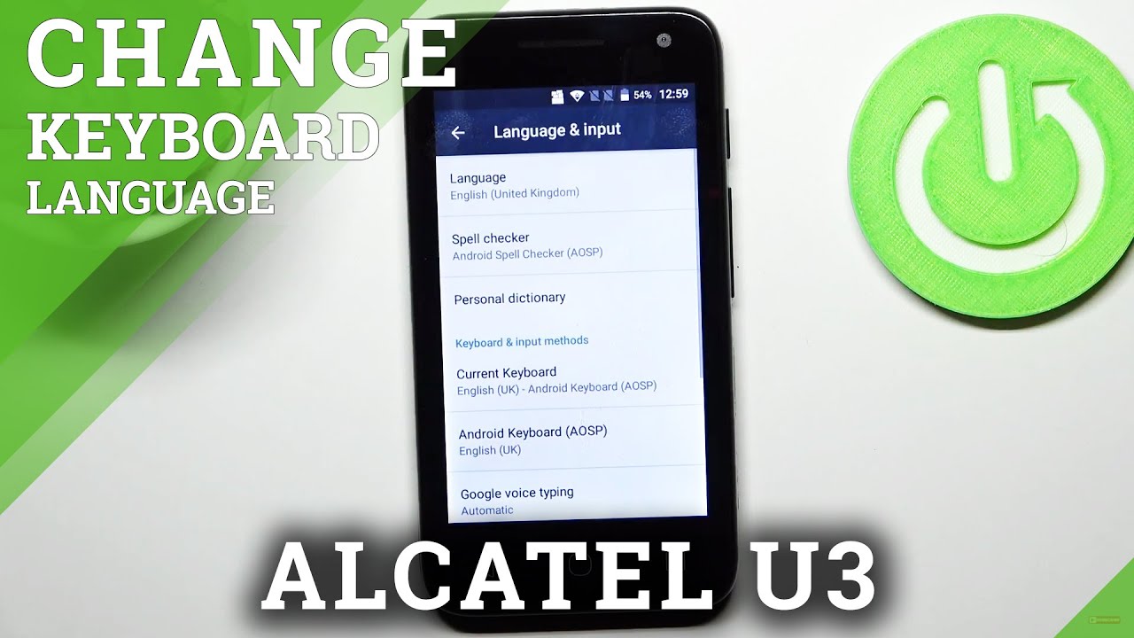 How to Change Keyboard Language on ALCATEL U3 – Add Language to ...
