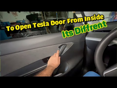 How to open Tesla door from inside - YouTube