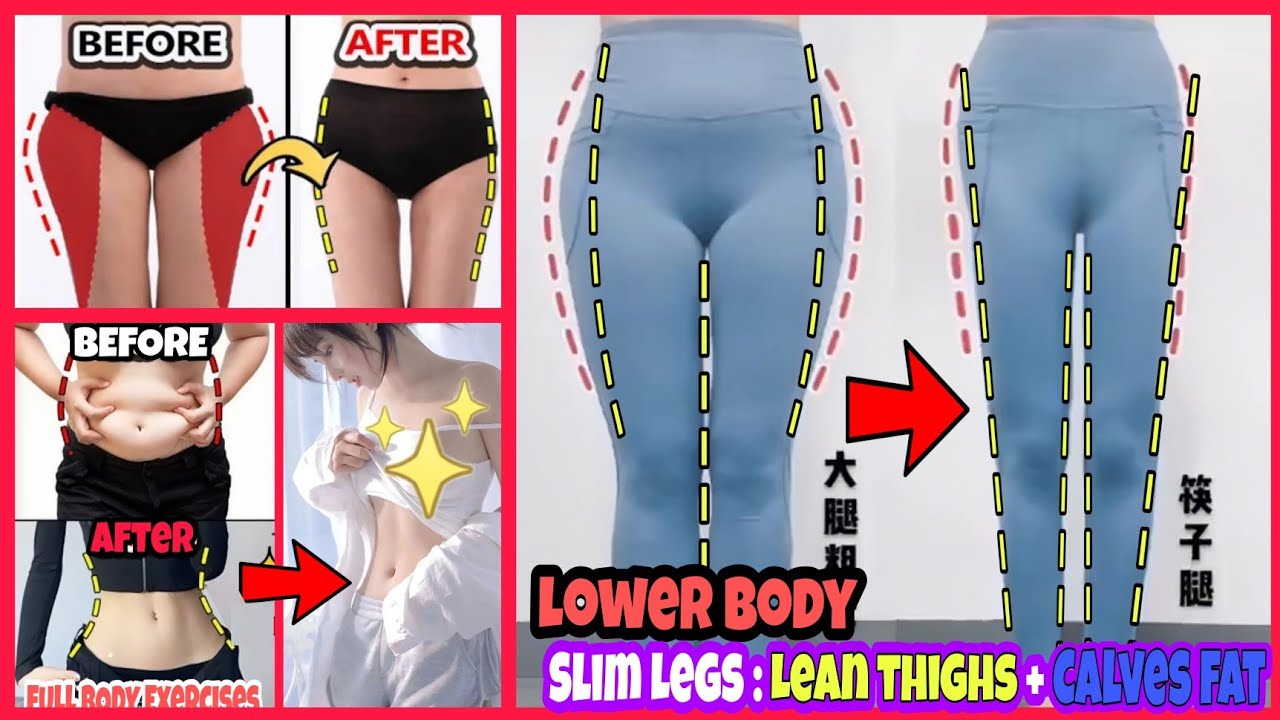 Top Exercises for Legs,Thigs & Calves | How to Slim Legs | Reduce fat ...