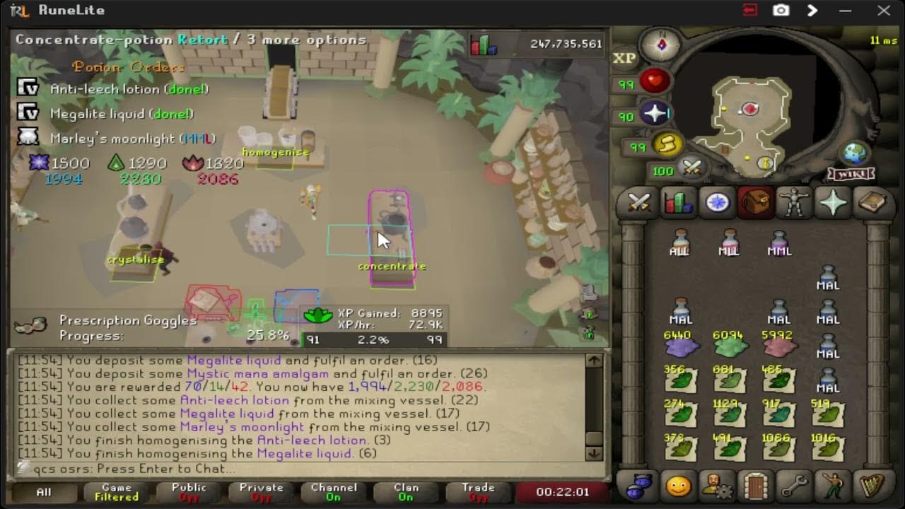 Mastering Mixology herblore - YouTube