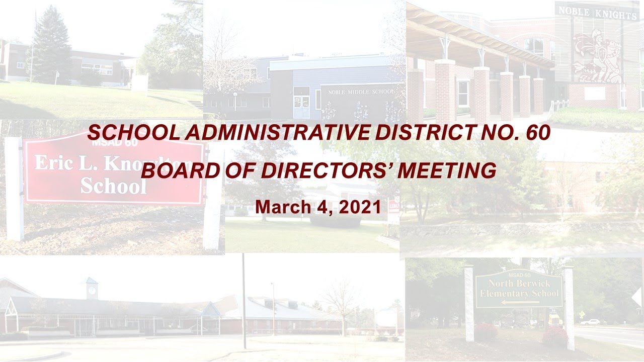 MSAD 60 Board Meeting 2021 03 04 - YouTube