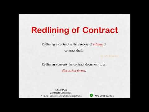 Redlining of Contract | Contract Review - YouTube