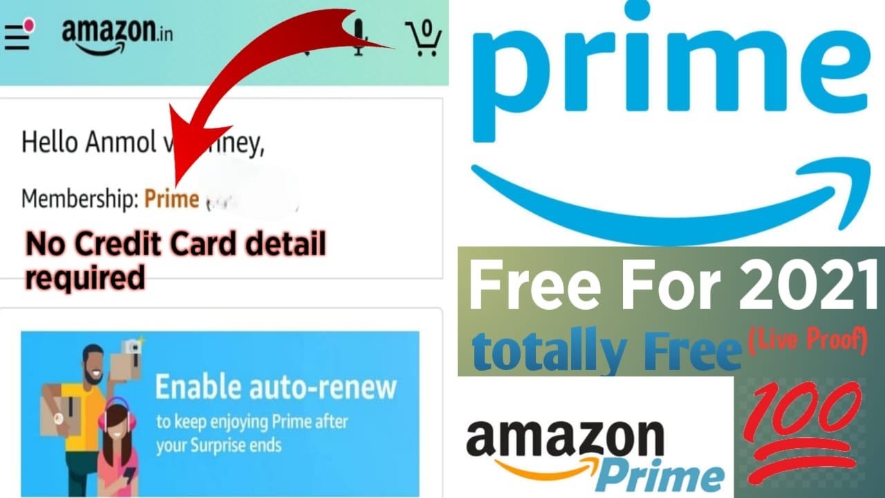 Get Amazon Prime Membership free for 2021(prime video,free deliver ...