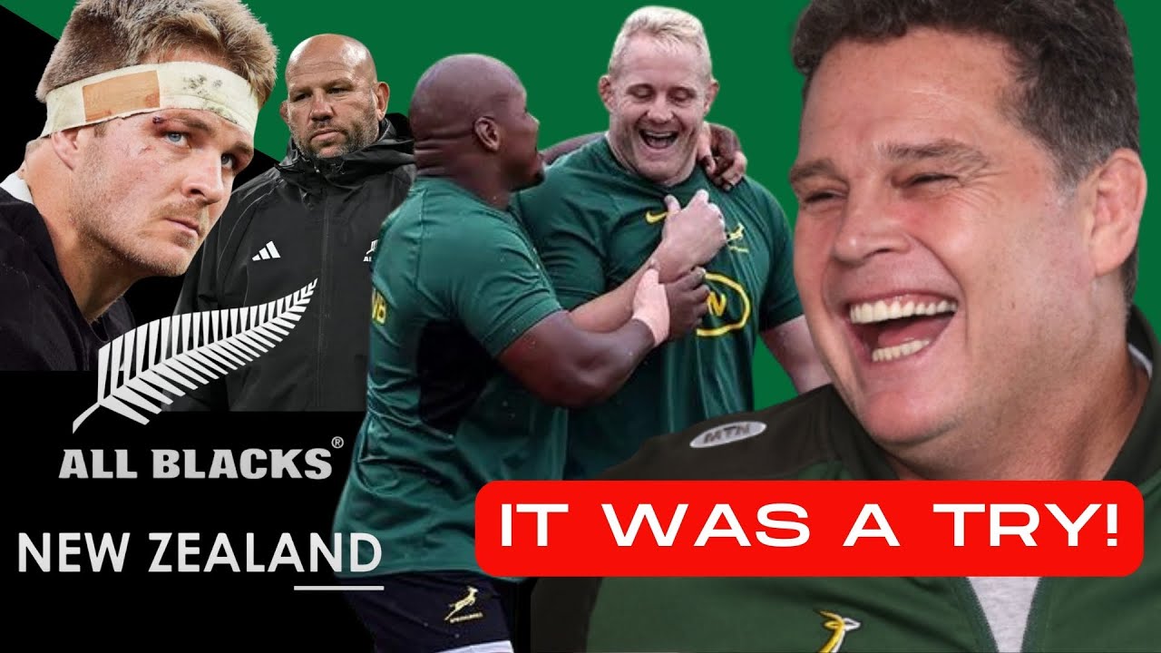 Shocking Breakdown: Bongi Mbonambi's Try in Rugby Match - YouTube