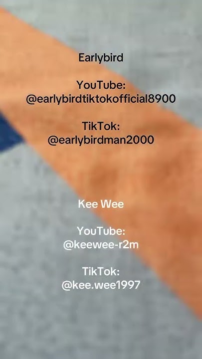 Kee Wee is my second account @KeeWee-r2m - YouTube
