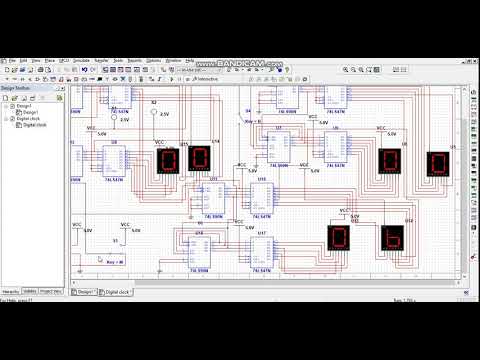 Digital clock circuit operation explanation using Multisim - YouTube