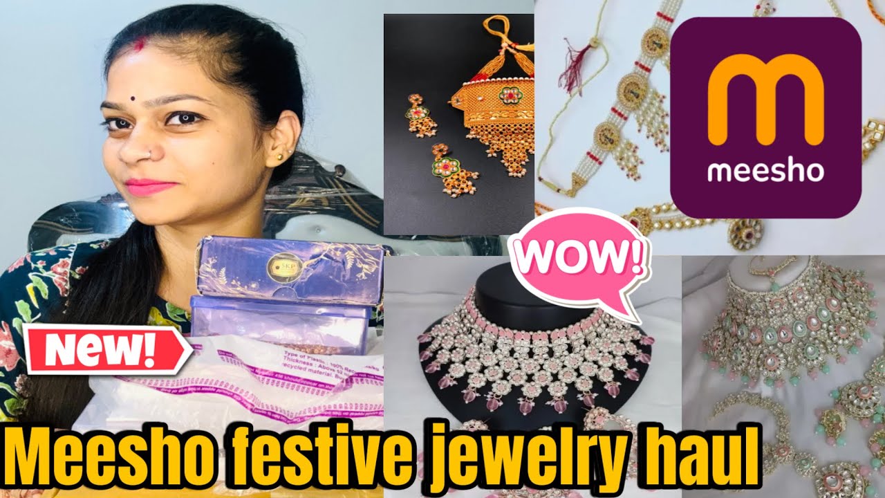 Meesho jewellery haul😍🫶| festival special offers 🤗| honest review 😍# ...