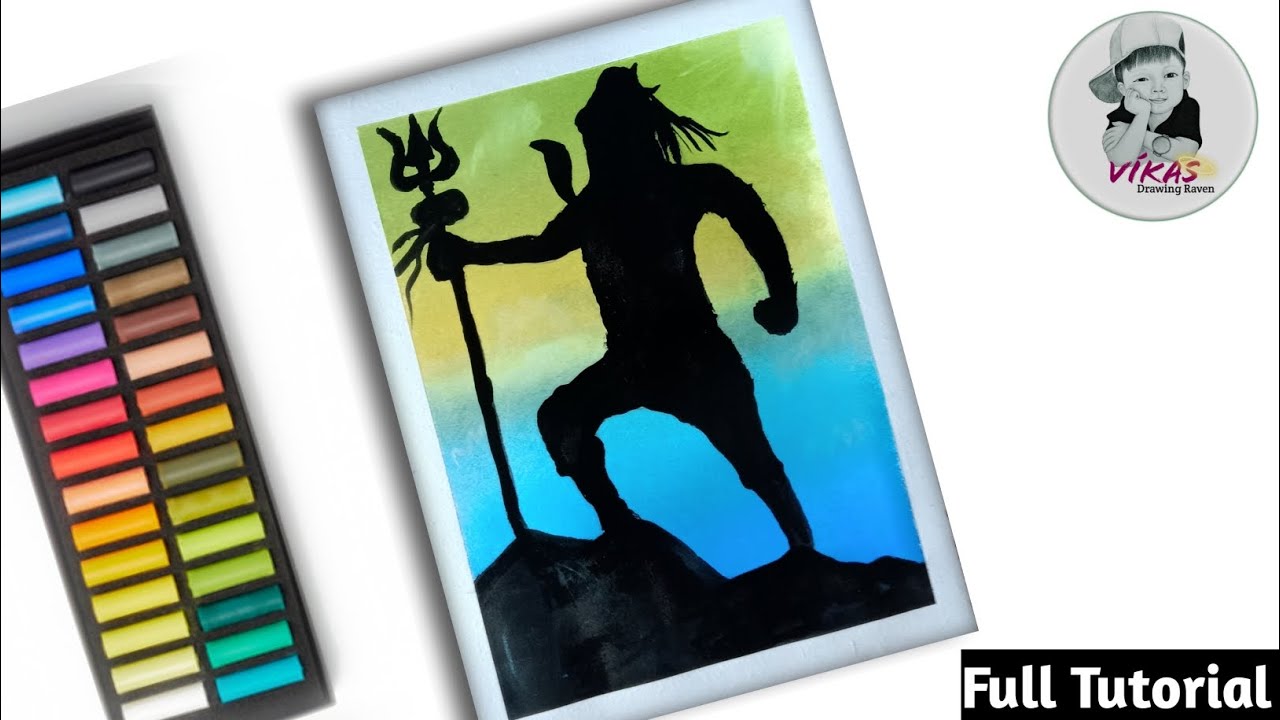 Mahadev soft pastel drawing for beginners|| easy drawing|| oil pastel ...