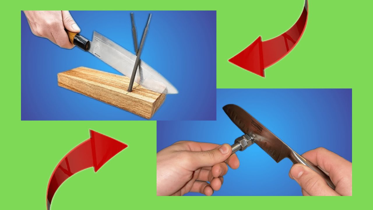 Sharpen your knives quickly and easily! 2 simple life hacks - YouTube