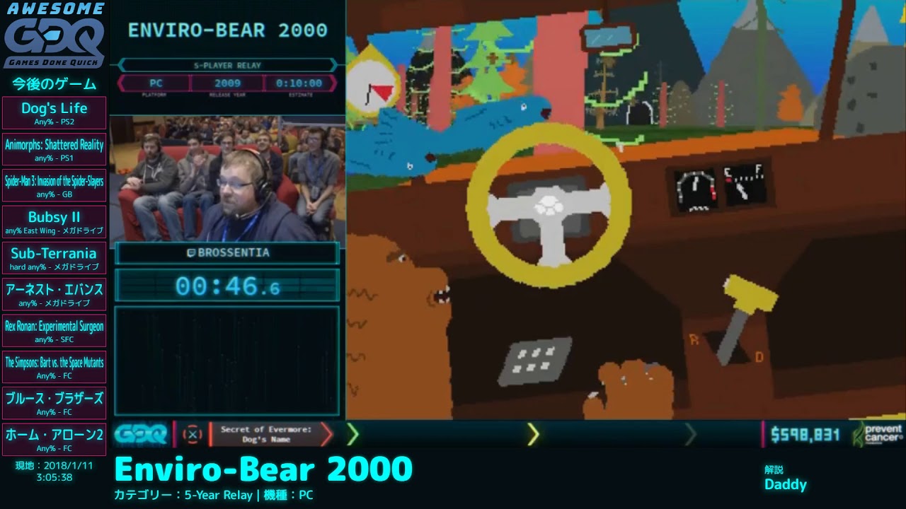 [AGDQ2018] Enviro-Bear 2000 - YouTube