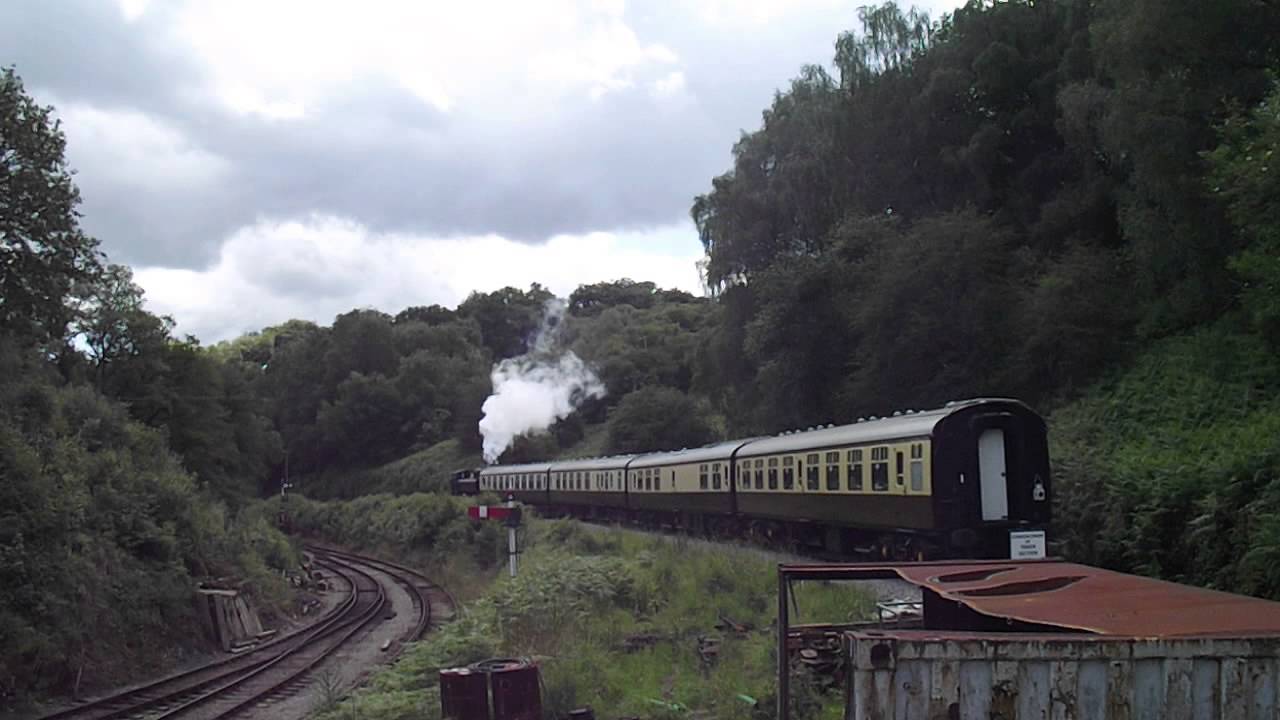 GWR Pannier Tank 9681 departs Norchard on the Dean Forest Railway ...