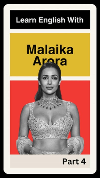 Learn English With Malaika Arora Part 4 - YouTube