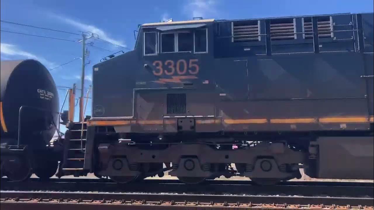 CSX 942 Leads Long CSX M400 NB Manifest With Mid DPU Alright Florence SC 752 Axles and Horn ...