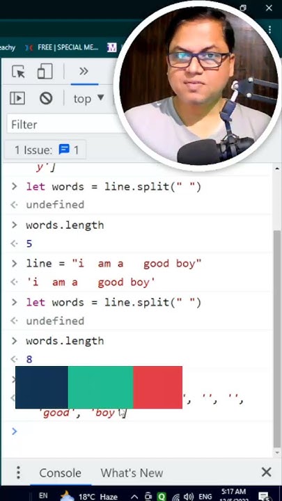 Day 5 Part 3 How to Count the number of words in a line using JavaScript - YouTube
