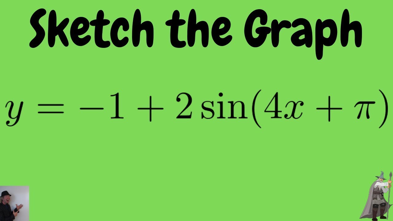 Sketch The Graph Of Y 1 2sin 4x Pi YouTube