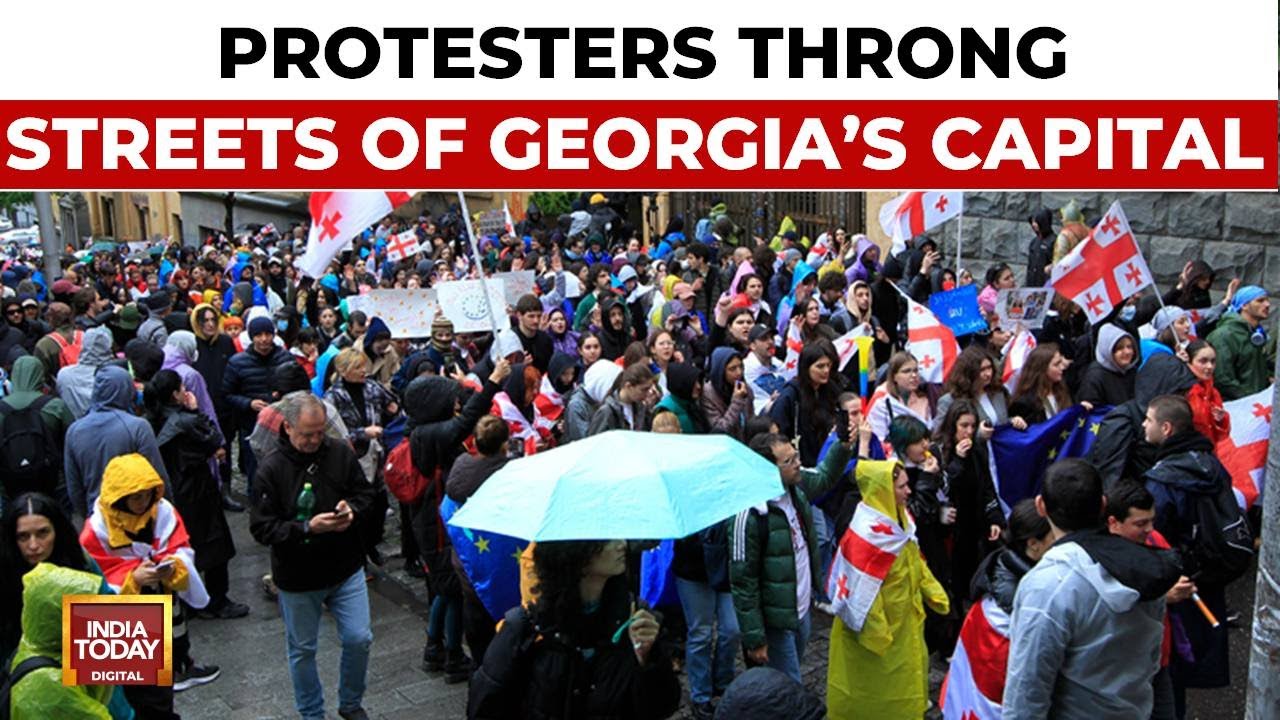 Georgia Parliament Protest: Riot Police Clash With Protesters After ...