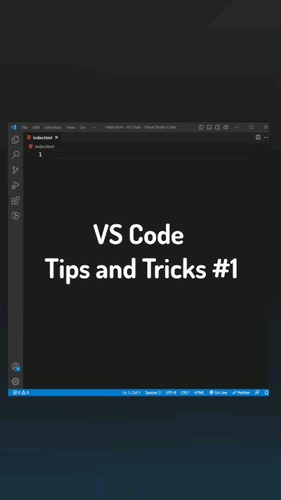 VS Code Tips and Tricks #1You can install this extension (Emmet) in other code editors also. # ...
