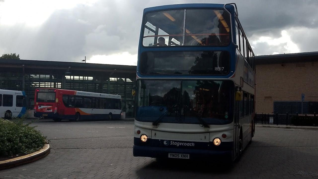 Retford bus station Dennis Trident Alexander ALX400 18317 - YouTube