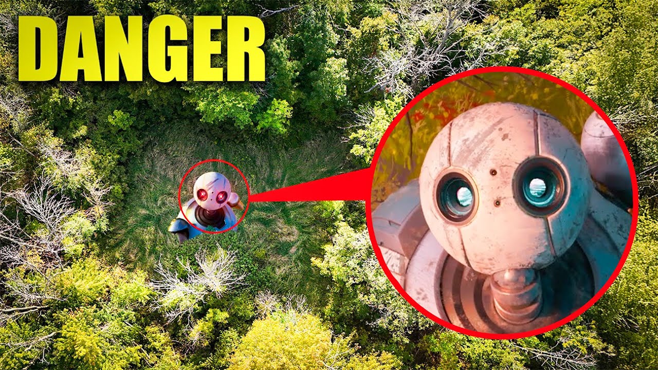 DRONE catches WILD ROBOT in REAL LIFE!! (ROZ IS HERE!) - YouTube
