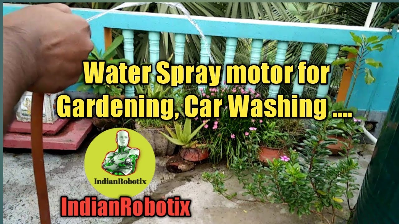 How to use a pump or water spray motor for gardening , car washing etc ...