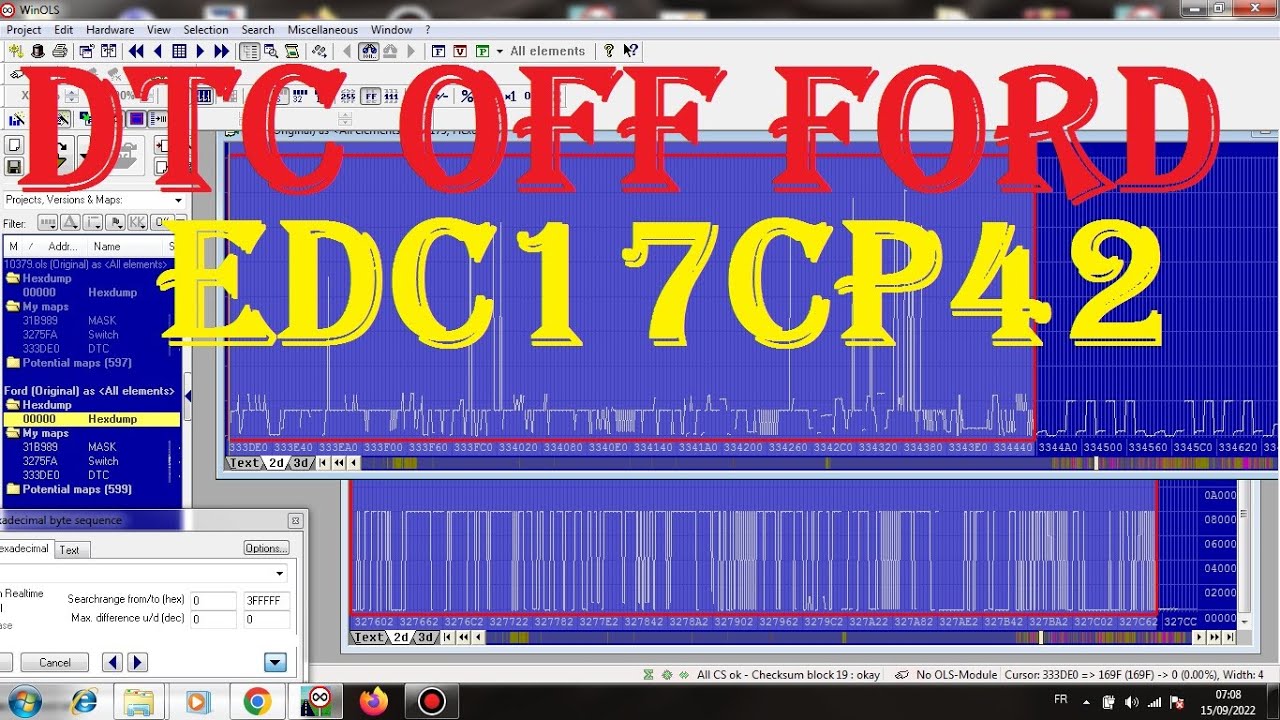 43) EXTRACT TABLE DTC, MASK, SWITCH FORD EDC17CP42 WINOLS DTC OFF P244C ...