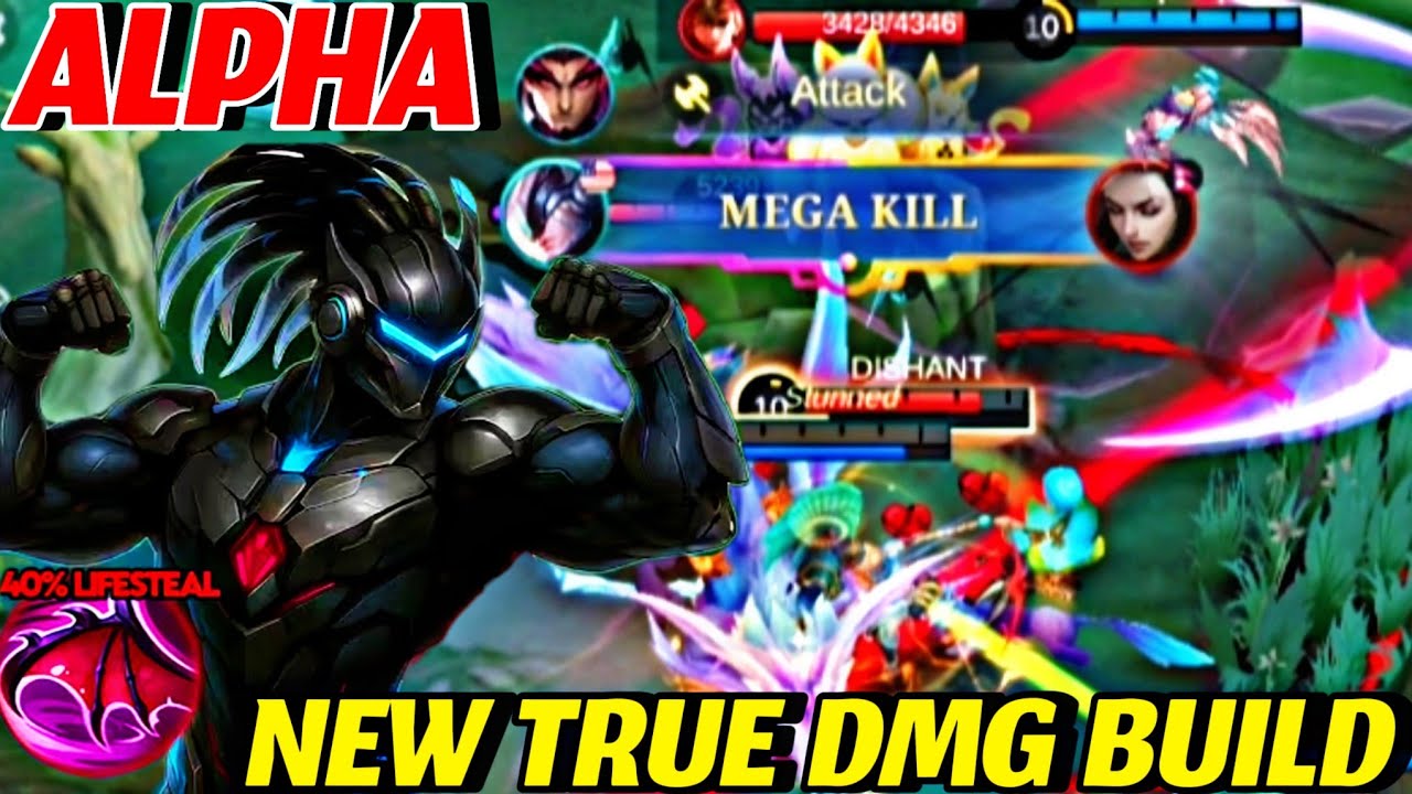 ALPHA JUNGLE NEW META BUILD = FASTLY RANK UP (UNLI TRUE DMG)☠️ (2025 ...