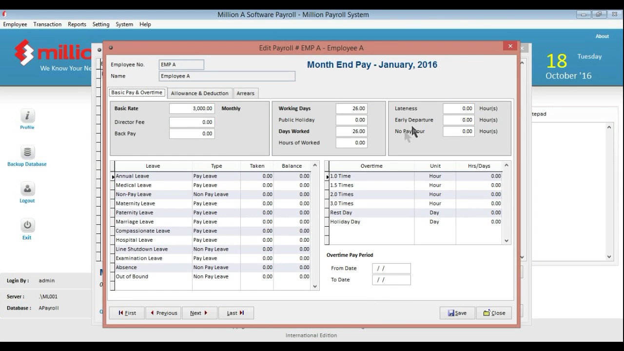 million payroll demo 02 - YouTube