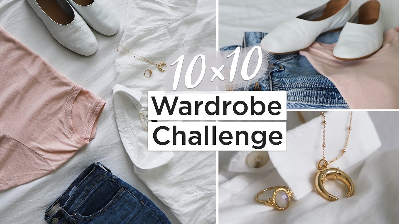 10X10 WARDROBE CHALLENGE | 10 items, 10 outfits - YouTube