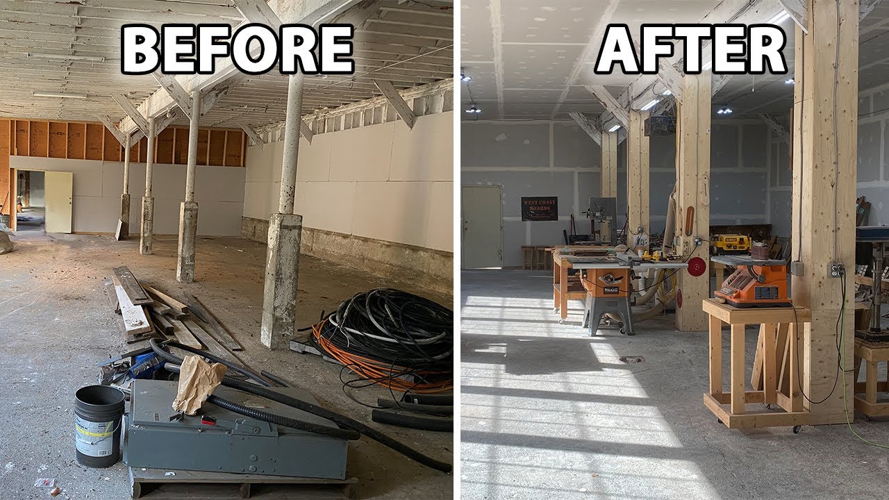Old Barn Space Turned Woodworking Shop - YouTube