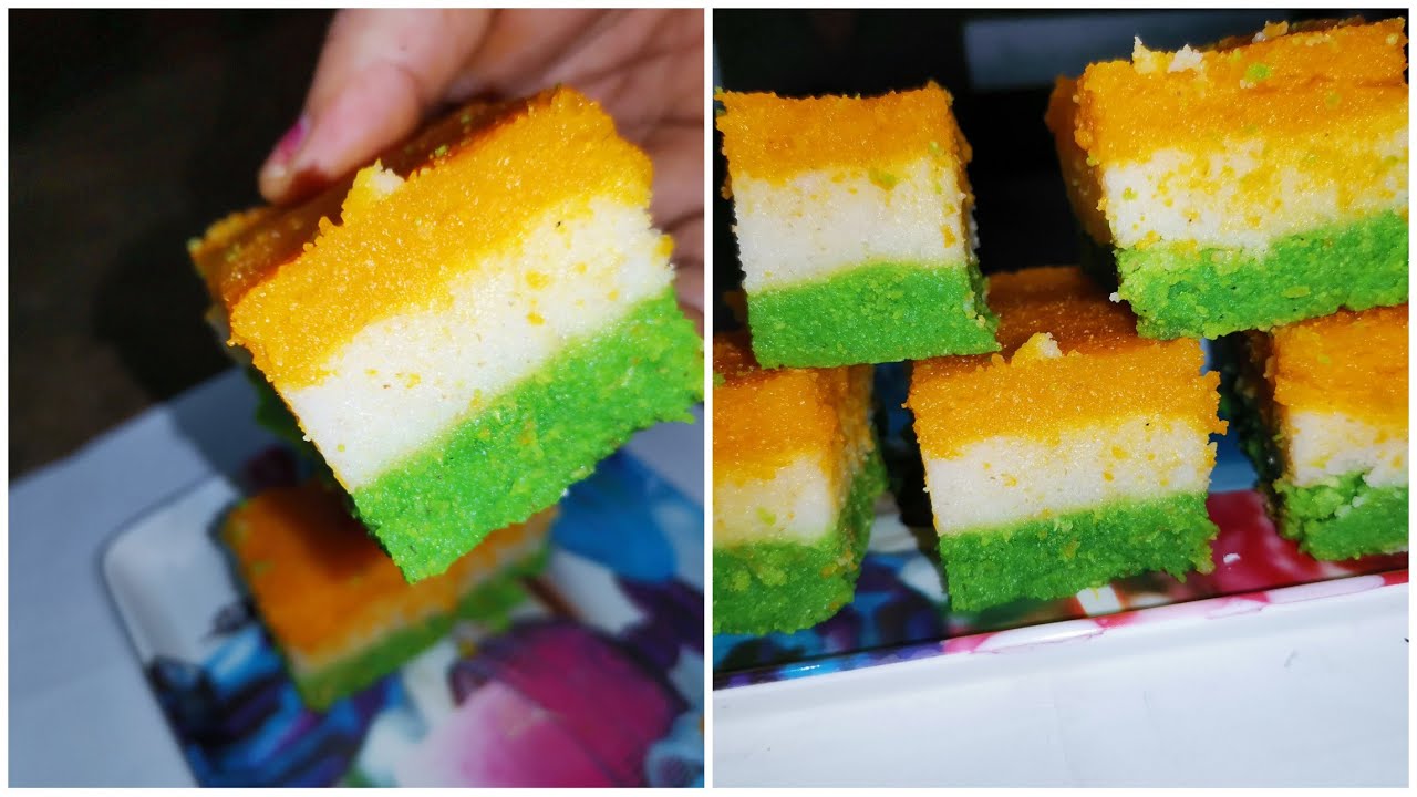 Tiranga Sooji Barfi | Tricolor Sooji Barfi | Independence Day Special ...