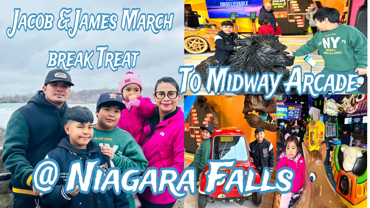 Jacob & James march break treat to Niagara falls. - YouTube