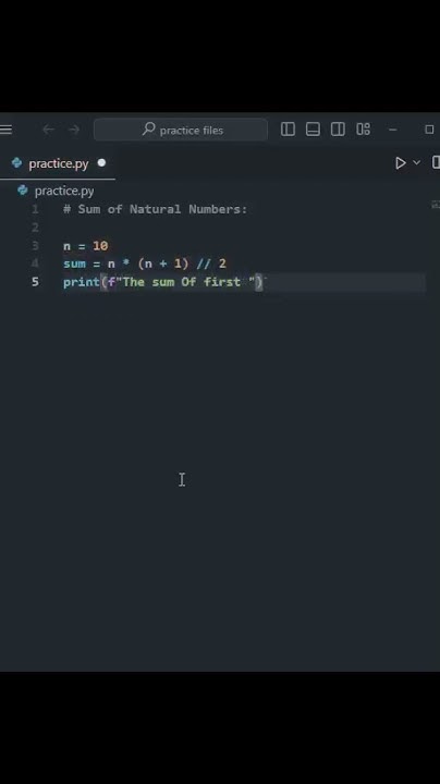 Sum Of Natural Numbers Python Pythonprogramming Code Coding Learnpython
