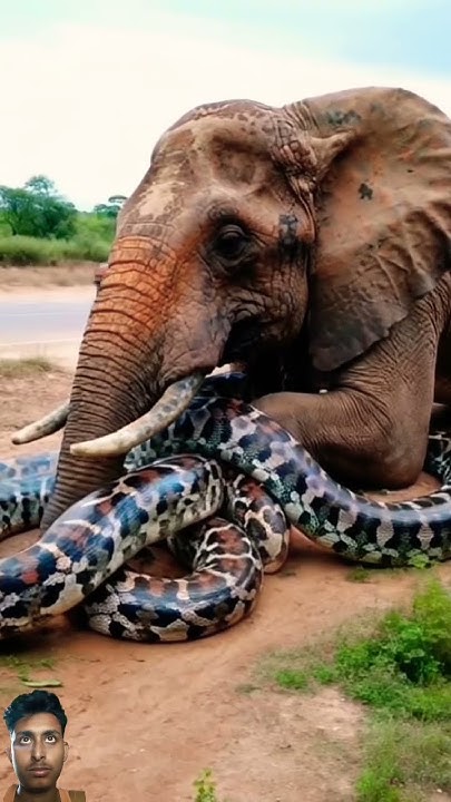 The Elephant has met a Formidable # #elephant #animals #snake # ...