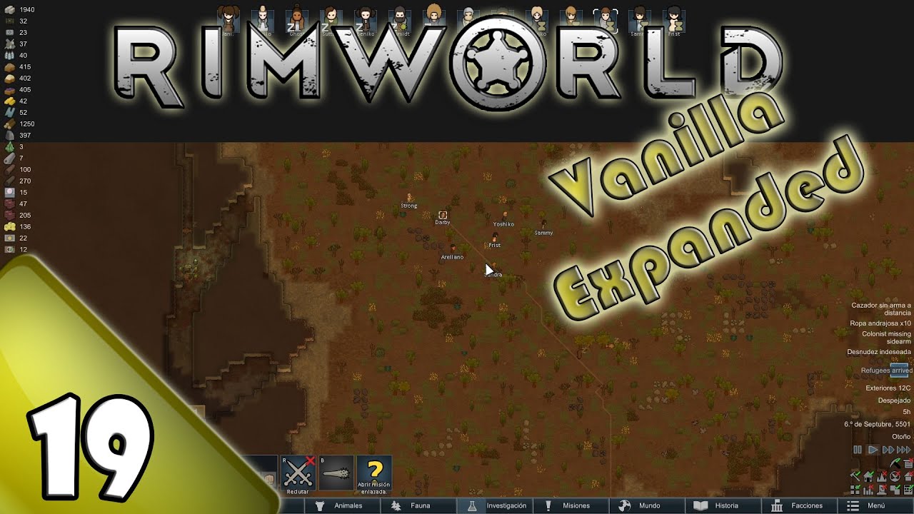 RIMWORLD VANILLA EXPANDED EN ESPAÑOL | 19 - Los Refugiados - YouTube