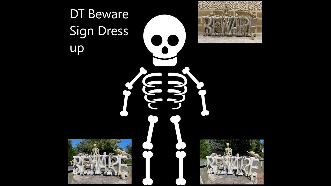 Dollar Tree Bone Beware Sign Make Over - YouTube
