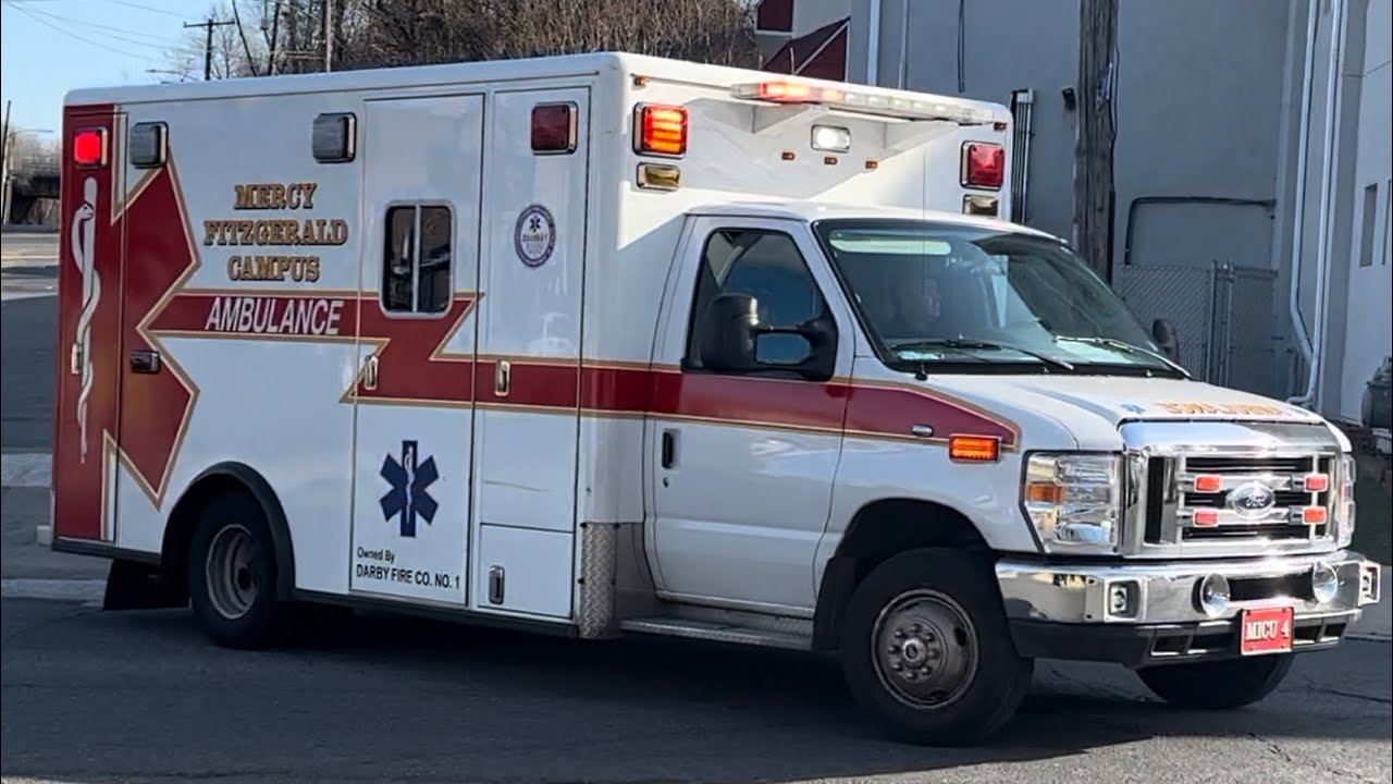 Darby Fire Company MICU 4 Responding (X2) 1-24-23 - YouTube