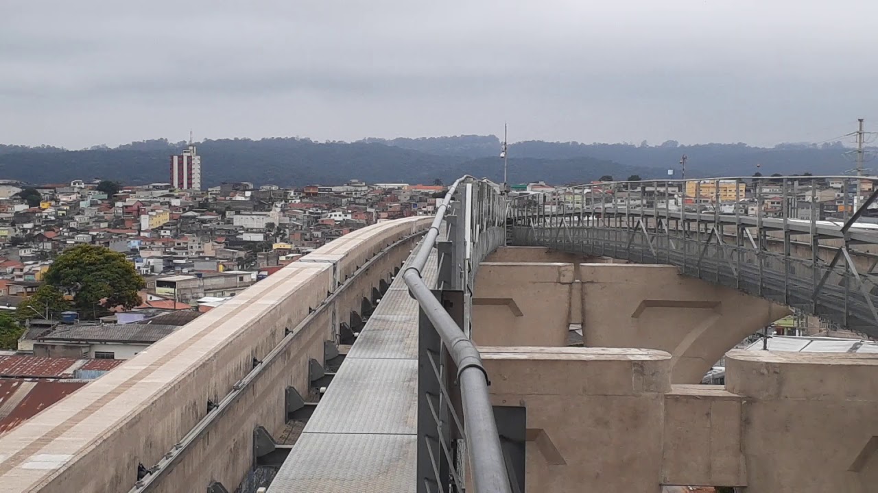 Metrô-SP - Frota M (Bombardier) - Chegando na estação Fazenda da Juta ...