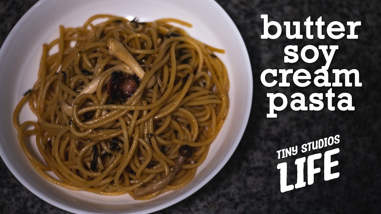 Butter Soy Cream Pasta with Bacon and Seaweed - YouTube
