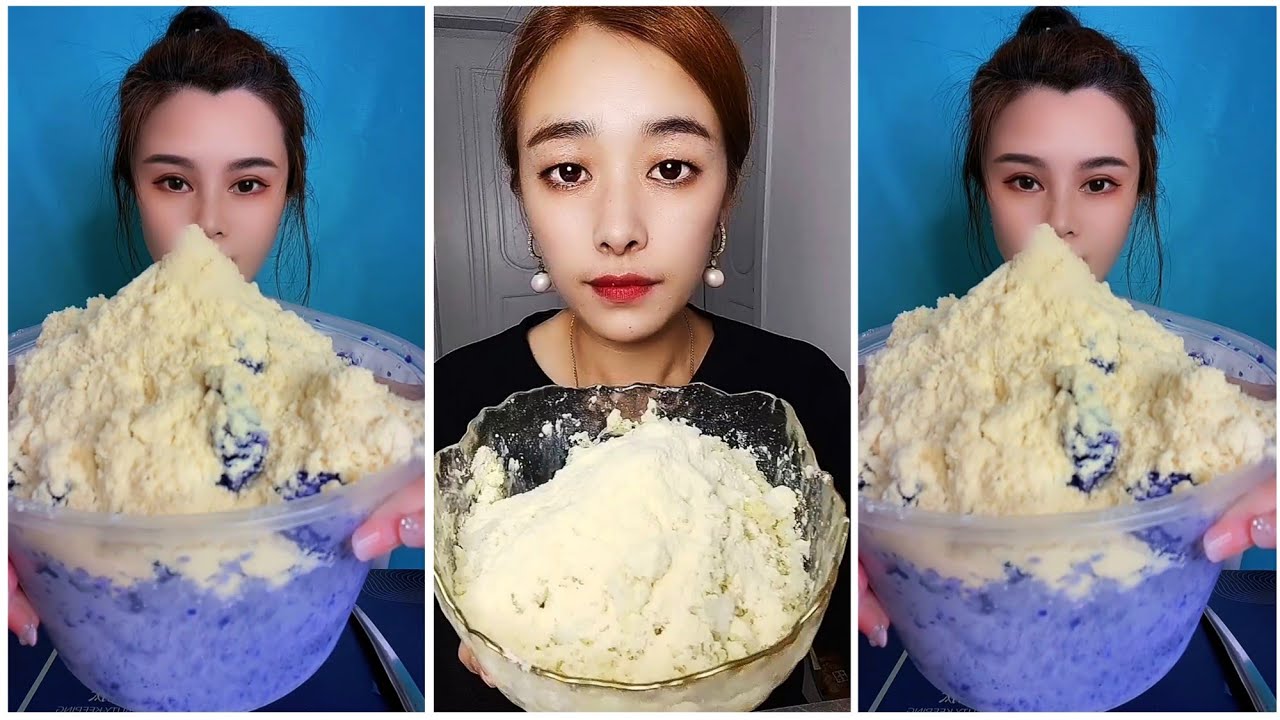 ASMR SOFT ICE EATING | MILK POWDER | RELAX VIDEO - YouTube
