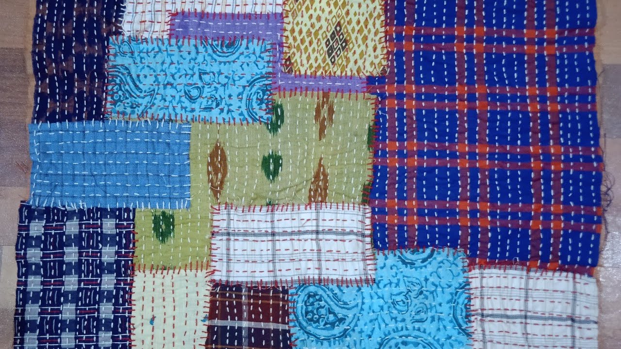 boro sashiko art and stitching baby quilt #patchwork #diy #sewing # ...