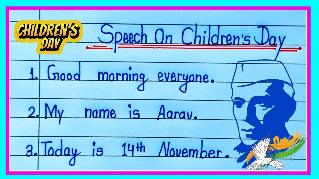Children's Day Speech In English|10 lines speech on children's day ...