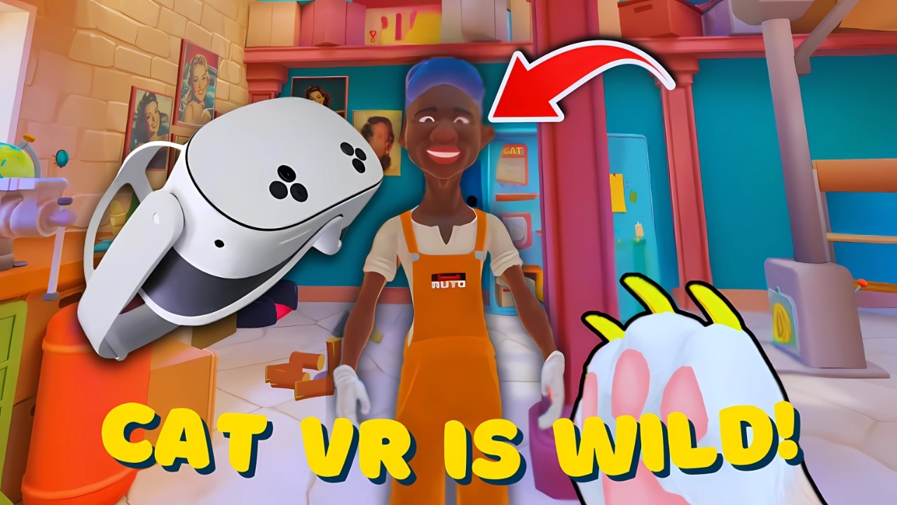 "I AM CAT VR" Max Becomes a Cat in VR! First Time Playing (Quest 3S ...