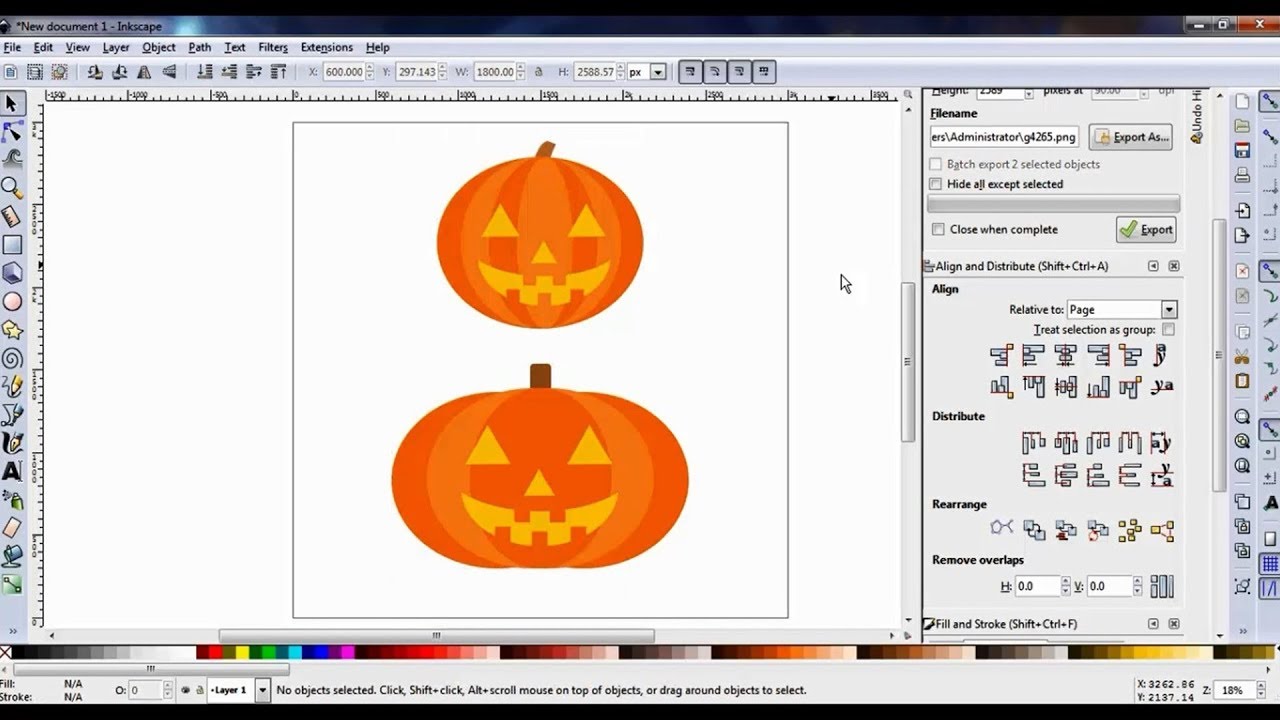 Inkscape || Halloween Pumpkin Tutorial - YouTube