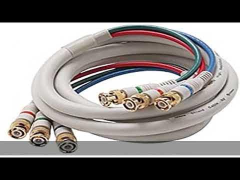 6' FT BNC Cable 3 Male Ends Each End Double Shielded R/G/B Component ...