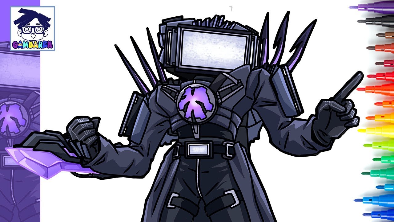 Cara Menggambar Upgraded Titan TV Man Skibidi Toilet episode 74 | easy ...