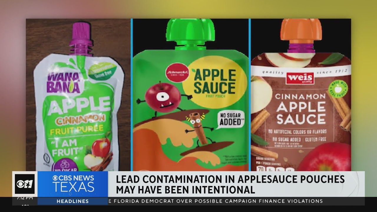 Lead contamination in applesauce pouches may have been intentional ...