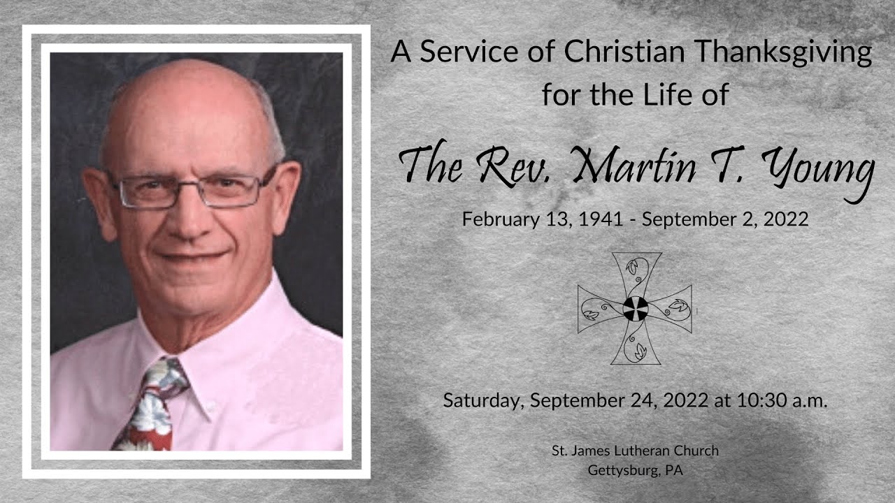 Memorial Service for Pastor Marty Young - YouTube
