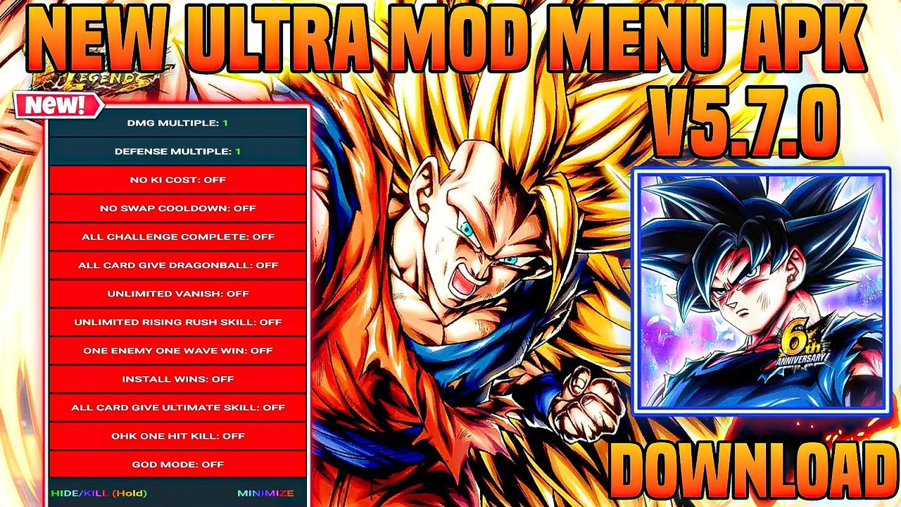 Dragon Ball Legends v5.7.0 Ultra MOD MENU / Dragon Ball Legends Hack ...